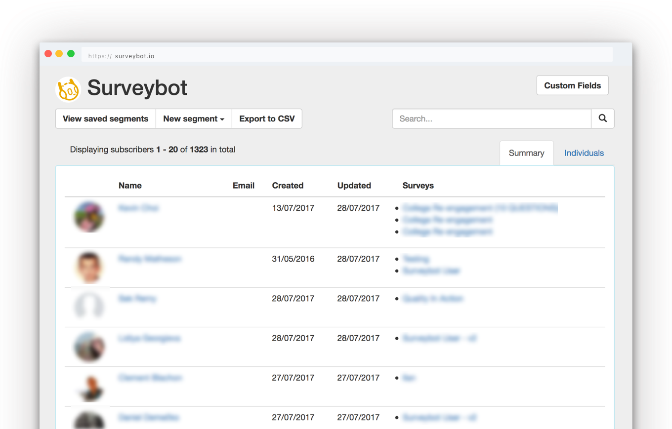 Surveybot - Features